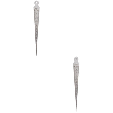 Mobestech 2 Pcs Gap Gauge Aperture Ruler Taper Ruler Stainless Gap Hole ...