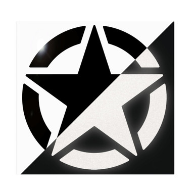 Reflective Army Star Decal, USA Armed Forces Symbol Car Window / #1241R ...
