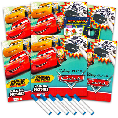 Disney Cars Imagine Ink Coloring Book Set for Kids - 6 Pack No-Mess ...