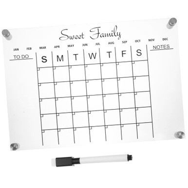 Operitacx 1 Set Transparent Writing Board Rv Refrigerator Chore Chart ...