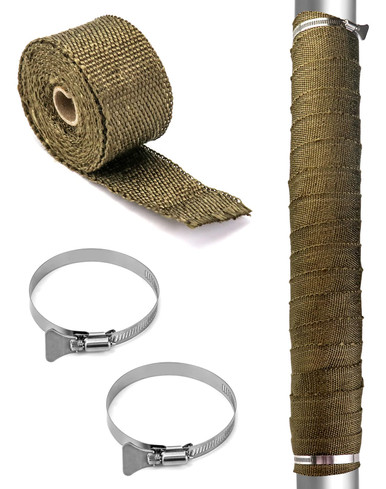 QWORK Fireproof Pipe Wrap, Pipe Insulation Webbing Anti-Scald Chimney ...