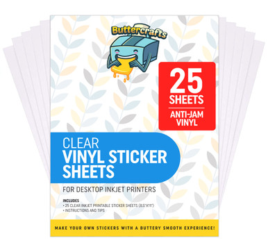 Clear Printable Vinyl for Inkjet Printer - For Epson - (Clear Sticker ...