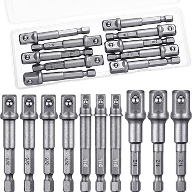 Impact Adapter Square Socket Bit Adapter Hex Impact Socket for Drills ...