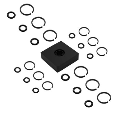 (6+6 Sets) 1/2 and 3/8" Impact Retaining Ring Clip with O-Ring for ...
