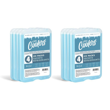 Cool Coolers by Fit + Fresh, Reusable & Long-Lasting XL Slim Ice Packs ...