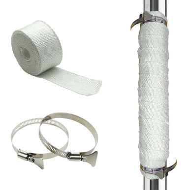 DOBTIM Fireproof Pipe Wrap Insulation 2" Wide X 16' Long, Fiberglass ...