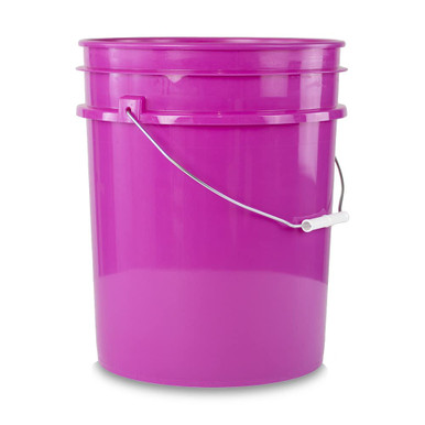 5 Gallon Pink Plastic Bucket Only - Durable 90 Mil All Purpose Pail ...