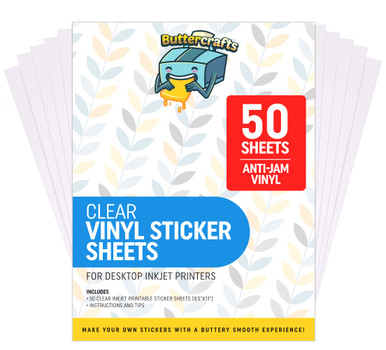 Clear Printable Vinyl for Inkjet Printer - For Epson - (Clear Sticker ...