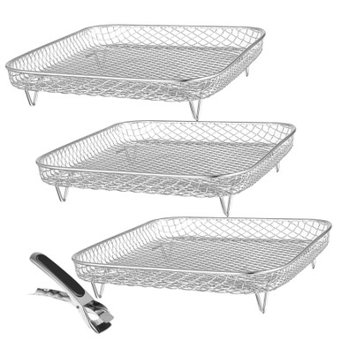 FUNOMOCYA 3 Pcs Dehydration Rack Stackable Air Fryer Rack Air Fryer ...