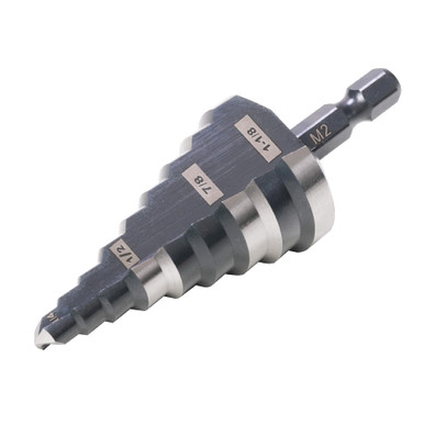 Jerax tools Quick Change M2 HSS Step Drill Bit Double Fluted unibits 1 ...
