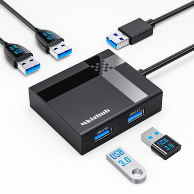 Mkighub USB 3.0 Hub,4-Port Multi USB Port Expander,Fast Data Transfer ...