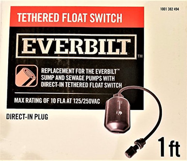 Everbilt Tethered Float Switch with Direct-In Plug - Warehousesoverstock