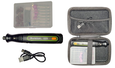Mini Cordless Rotary Tool Kit with 27 Accessories and Zip Bag ...