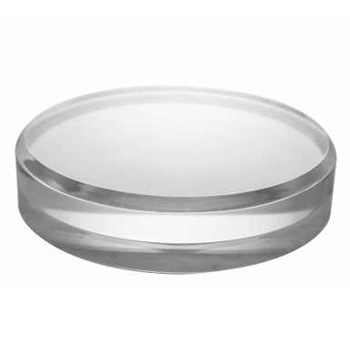 CiaoHER 1in Thickness Beveled Acrylic Disc Display Block Clear Polished ...