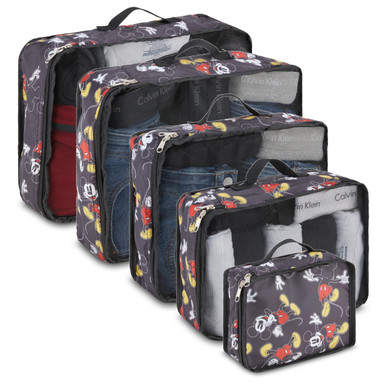 Minnie and Mickey Mouse Packing Cubes - 5 Piece Packing Cube Set ...