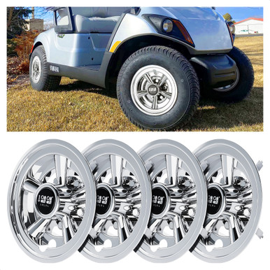 10L0L Golf Cart Wheel Covers Hub Caps 8 Inch for Yamaha, EZGO, Club Car ...