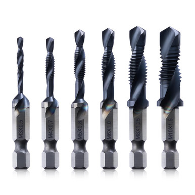 Kraftek Metric(M3 - M10) 6pcs Combination Drill and Tap Bit Set, Ultra ...