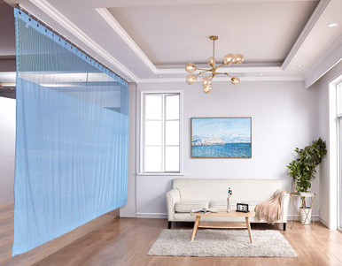 Bowcor Room Divider Privacy Cubicle Curtain Mesh Top Medical Flexible ...