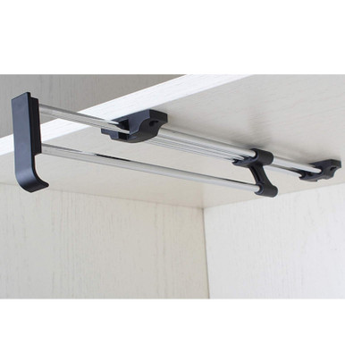Pull Out Closet Rod - Retractable Closet Rod, Adjustable Wardrobe Rail ...