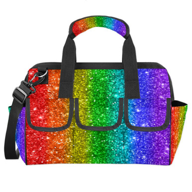 Rainbow Tool Bag for Men Women Heavy Duty Multi-Pockets Wide Mouth Tool ...
