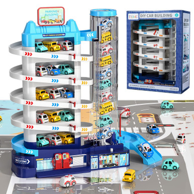 TEMI Boys Race Track Car Garage Parking Adventure Toy Gifts 3 4 5 6 7 8 ...