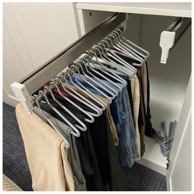 Pull Out Wardrobe Clothes Rails Retractable Clothes Hanger Rack for ...