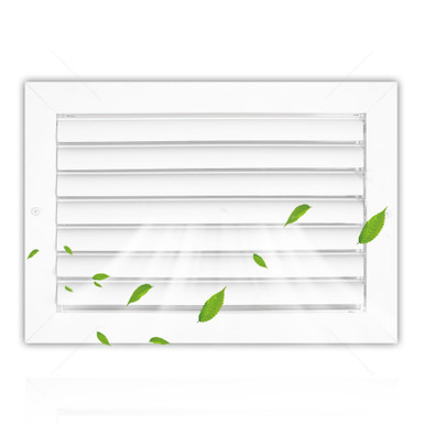 Aluminum 12 x 8 in 1-Way Air Duct Register Vent Cover for Ceiling and ...