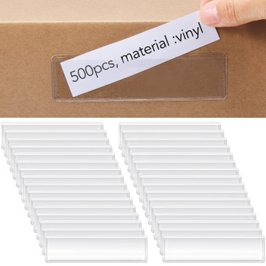 Label Holders Adhesive Shelf Tag 1.2 x 4.3 Inch Clear Shelf Tag Index ...