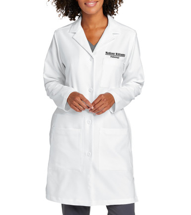 Personalized Embroidered Lab Coat for Women 38 Inch Add Your Name Text ...