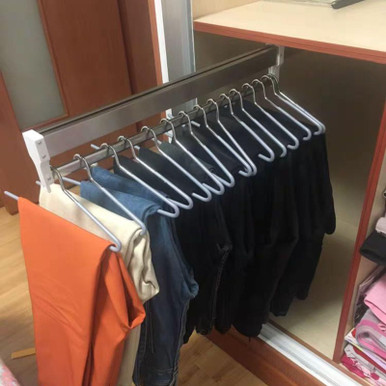 Heavy Duty Extendable Pull Out Closet Rod - Sliding Wardrobe Closet Rod ...