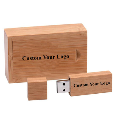 Wooden USB Flash Drive with Box, Custom Wedding Logo USB Flash Drives ...