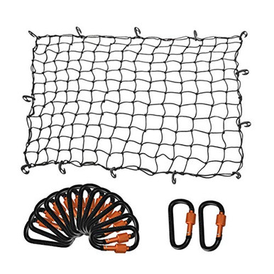 Henzxi Truck Nets, 4' X 6' Heavy Duty Bungee Cargo Net Stretches to 8 ...