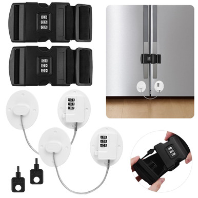 TOPHONIEX 4 Pieces Refrigerator Lock, Refrigerator Locks for Adults and ...