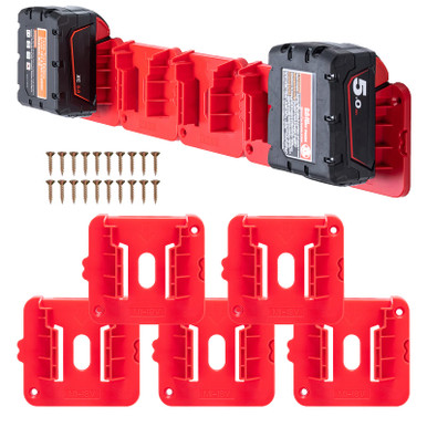 Crtbelfy Battery Holder for Milwaukee M18 18V Battery, Wall Mount ...