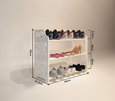 Jerry & Maggie - 3 Tier WPC Shoe Rack/Shoe Storage Stackable Shelves ...