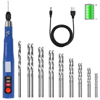 Cordless Mini Rotary Tool Set 3.7V 3 Speed 5000rpm to 15000rpm Rotary ...