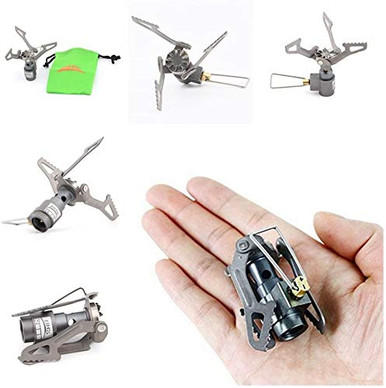 BRS-3000T Ultra-light Titanium Alloy Mini Foldable Portable Ultra-light Gas stove Burner, 25g ...