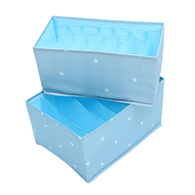 Zerodeko 2Pcs fabric storage box wardrobe clothes organizer mesh ...