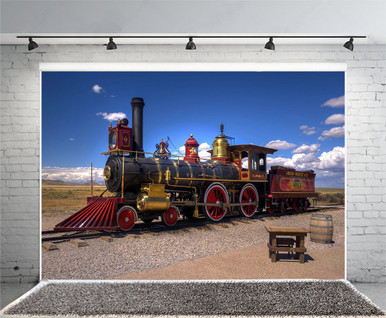 10x8ft Classic Steam Train Photo Backdrops Vinyl Vintage Railroad ...