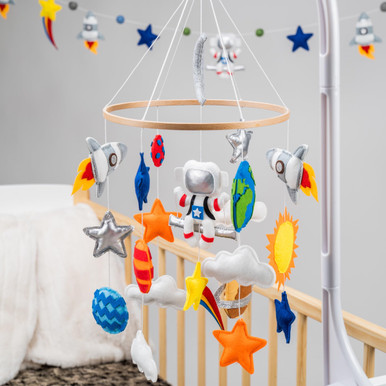 Space Mobile for Crib - Galaxy Baby Crib Mobile for Nursery with ...