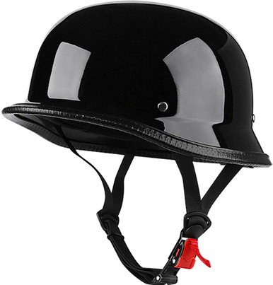 German Style Motorcycle Helmet, Thin Skull Cap Half Helmet for Adult ...