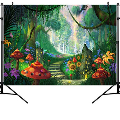 OUYIDA 10X8FT Seamless Beautiful Forest Path Pictorial Cloth ...