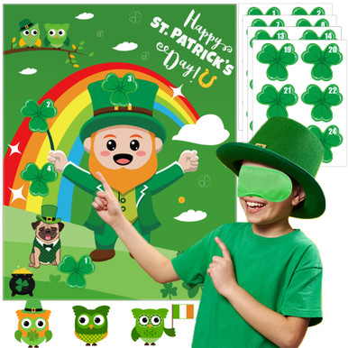 St Patricks Day Games for Kids Pin The Tail On The Leprechaun Irish ...