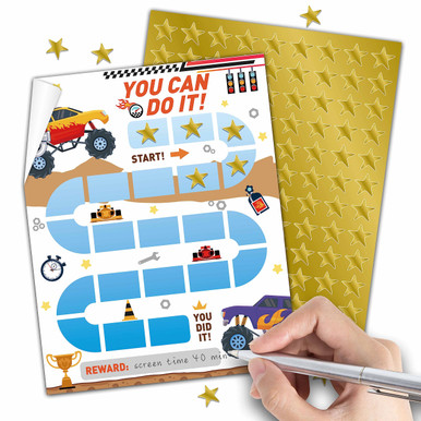Monster Truck Reward Sticker Chart, Trucks Behavior Chart for Kids at ...