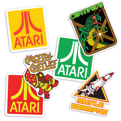 Atari Classic Video Games Collectible Stickers with Centipede, Missle ...