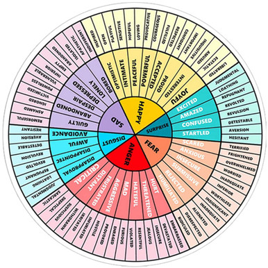 Emotion Wheel Magnet Emotion Wheel Sticker Feeling Wheel Sticker ...