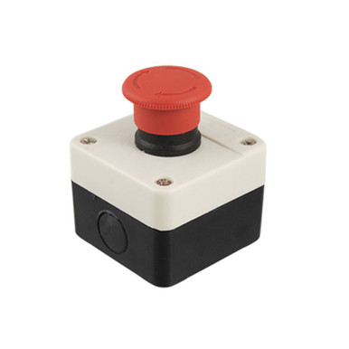 uxcell Red Sign Mushroom Emergency Stop Push Button Switch Station 1 NC ...