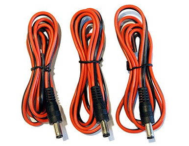 3 Pack of 36 Inch 2.1mm x 5.5mm DC Male Jack to Open Bare Wire Adapter ...