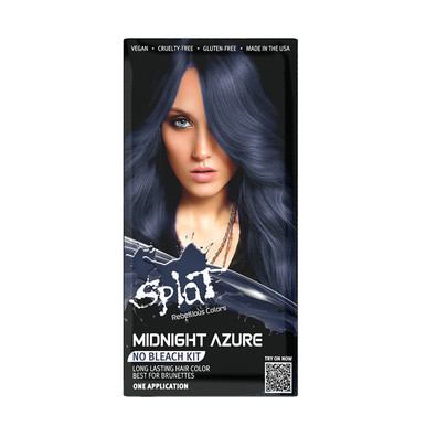 Midnight Azure Semi-Permanent Blue Hair Color Kit No Bleach, Vegan ...