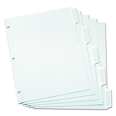 Oxford OXF11313 Custom Label Tab Dividers with Self-Adhesive Tab Labels ...